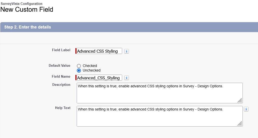 Advanced Styling Options (using custom CSS) - SurveyVista