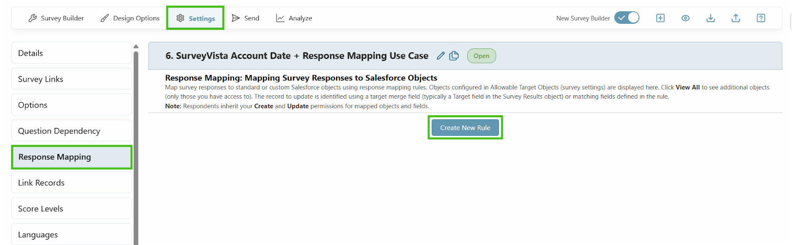 Account Date + Response Mapping Use Case - SurveyVista