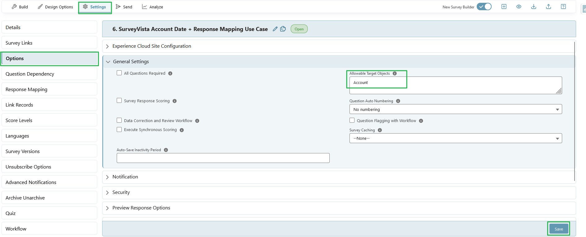 Account Date + Response Mapping Use Case - SurveyVista