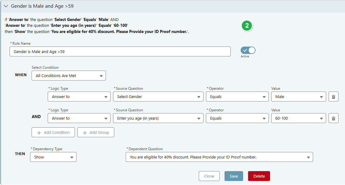 Use Case Of ‘show Rule Dependency With Multiple Question And Multiple 