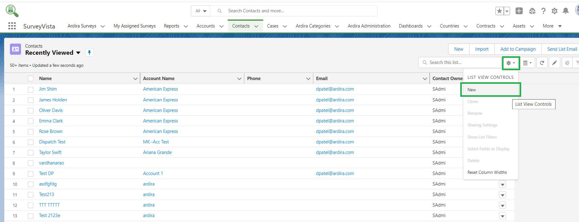 Send Survey Using Salesforce Mass/List Email - SurveyVista