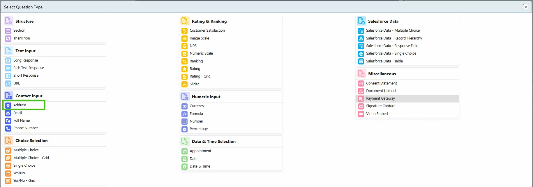 Address Question - SurveyVista